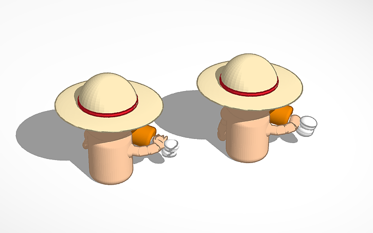 3D design straw hat luffy - Tinkercad