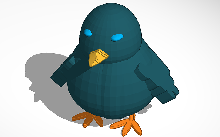 3D design blue bird | Tinkercad