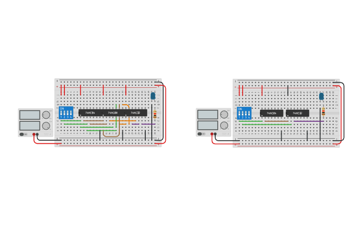 Circuit design EXP4 Table 2 | Tinkercad