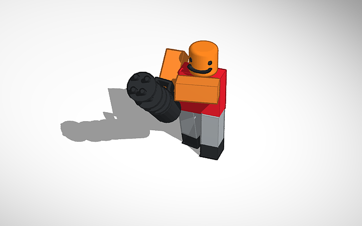 3D design Minigunner tower TDS Roblox - Tinkercad
