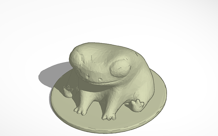 3D design frog - Tinkercad