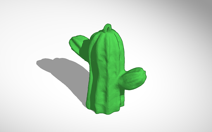 3D design Cactus keychain - Tinkercad