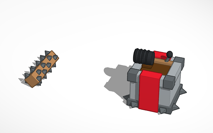 3D design Clash royal king tower - Tinkercad