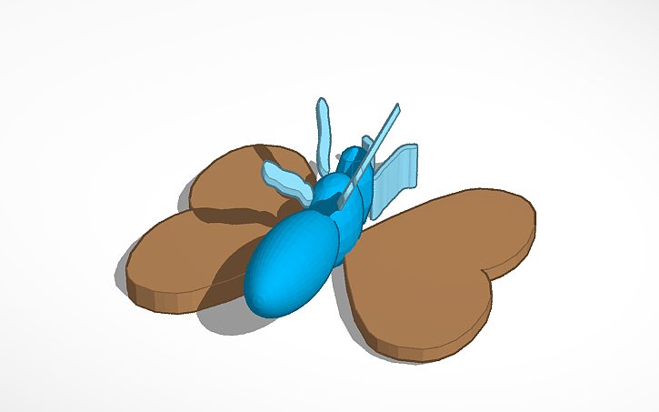 3D design butterfly | Tinkercad