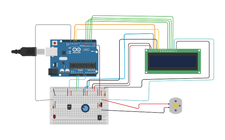 Circuit design ROOM TEMPERATURE CONTROLLER - Tinkercad