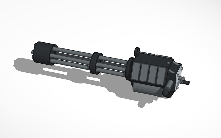 3D design M134 Hand Crank Minigun | Tinkercad