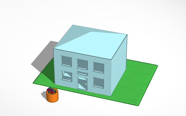 3D design Blue House - Tinkercad
