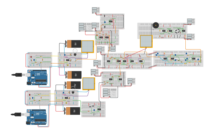 Circuit design Circuito completo | Tinkercad