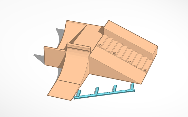 3D design Fingerboard ramps MYMINIFACTORY contest theme 2 - Tinkercad