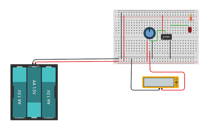 Circuit design Attiny adc - Tinkercad