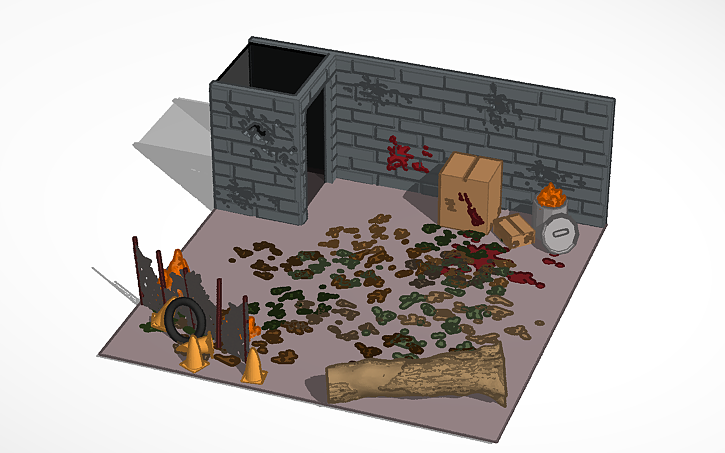 3D design Zombie Apocalypse Set | Tinkercad
