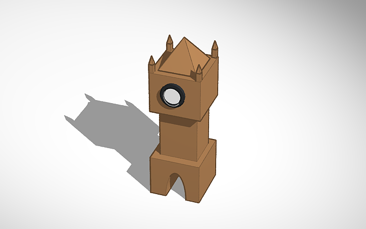 3d Design Clock Tower Tinkercad