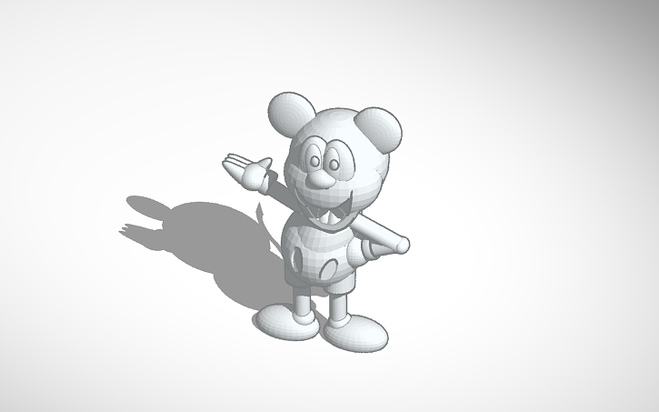 3D design Mickey Mouse | Tinkercad