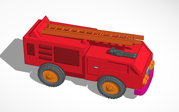 3D design fire Truck - Tinkercad