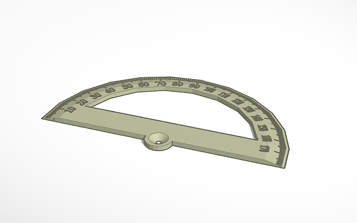3D design Protractor - Tinkercad