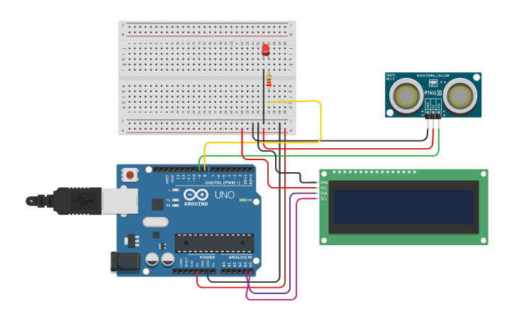 Circuit design Copy of Sensors Challenge - Tinkercad