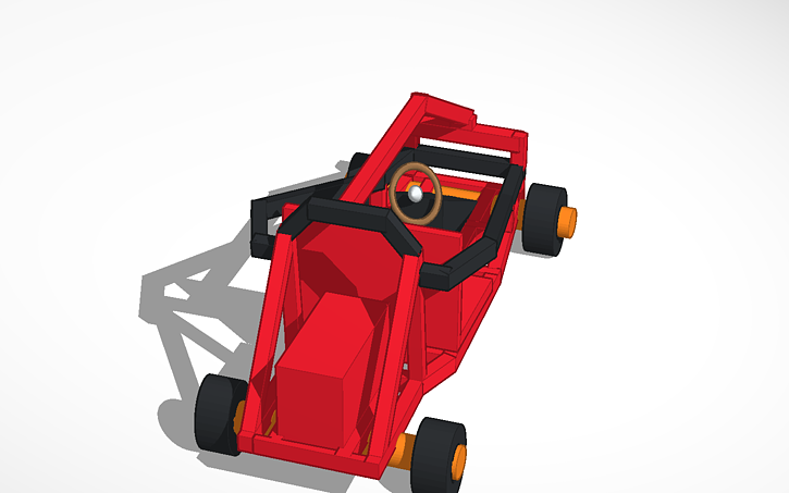 3D design Go Kart 4 Wheel Cart - Tinkercad