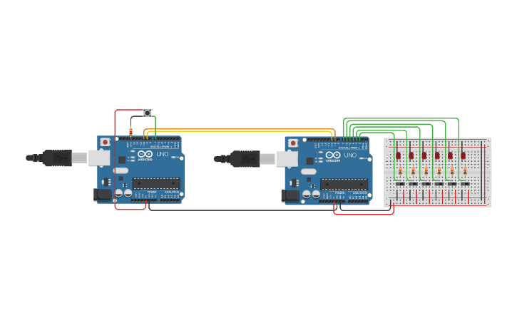 Circuit design Modbus Communication | Tinkercad