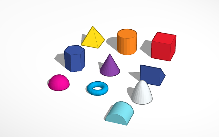 3D design Geometric Shapes | Tinkercad