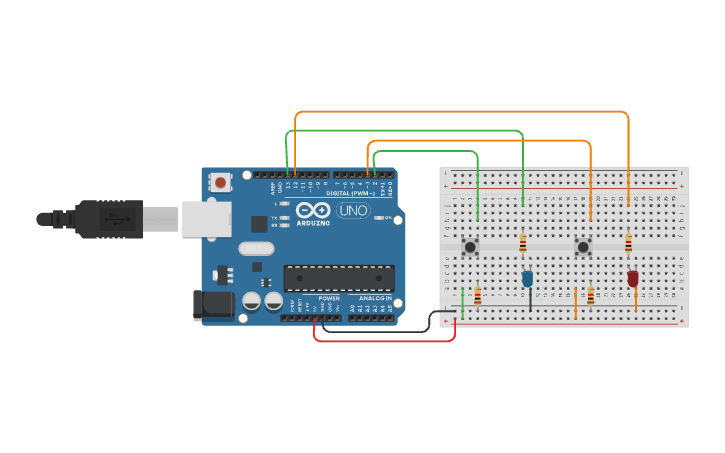 Circuit design COMP 1045 Lab 5 Level 2 - Tinkercad