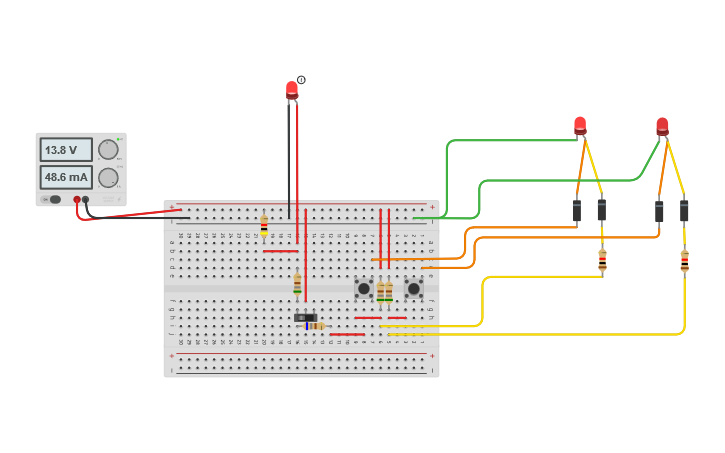 Circuit design Dim-Full Turn Signals | Tinkercad