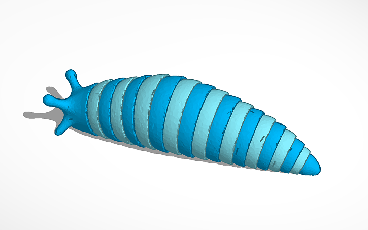 3D design 3D print Articulated Slug - Tinkercad
