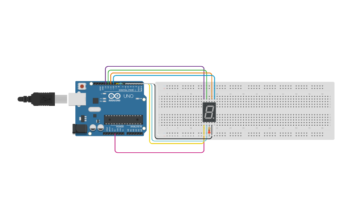 Circuit design Contador 0-9 ÁnodoComún | Tinkercad Circuit design Contador 0-9 ÁnodoComún | Tinkercad