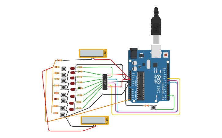 Circuit design Multiplexer - Tinkercad