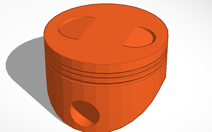 3D design piston - Tinkercad