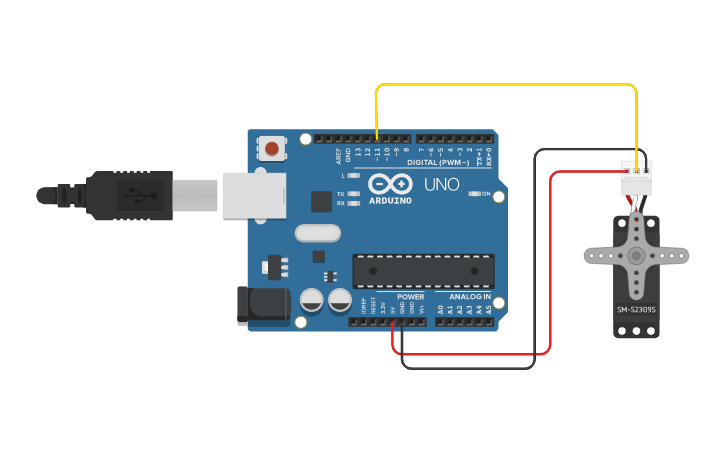 Circuit Design Rc Servo Motor Tinkercad