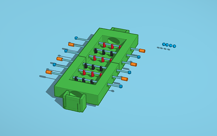 3D design Foosball - Tinkercad