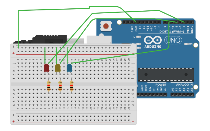 Circuit design First project in tinkercad | Tinkercad