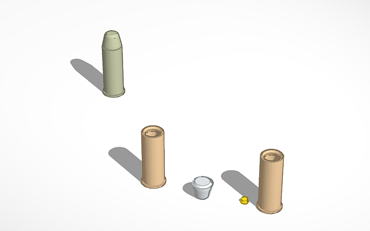 3D design 05 revolver round - Tinkercad