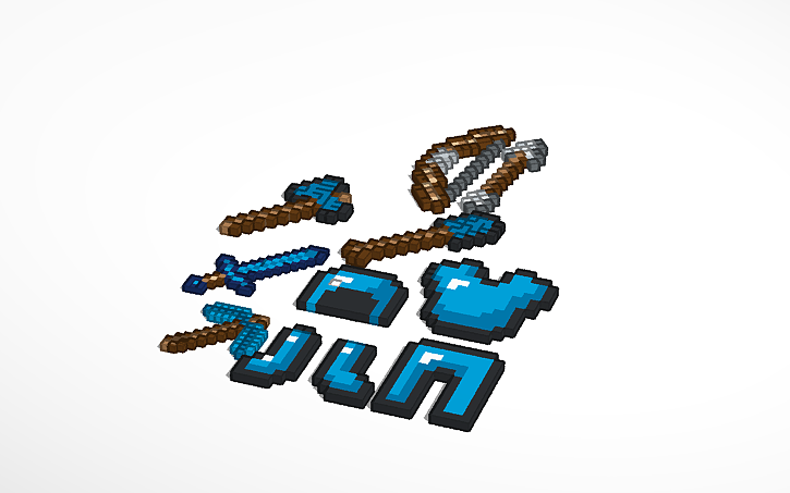 3D design Minecraft tools - Tinkercad