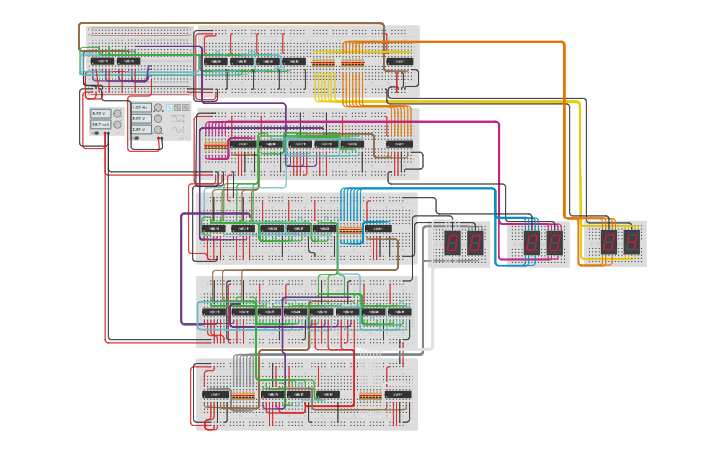 Circuit design Digital Clock - Tinkercad