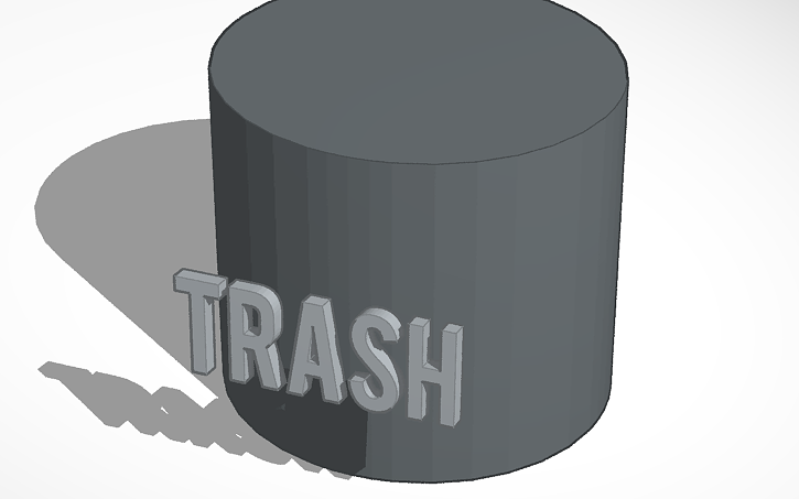 3D design Trash Can - Tinkercad