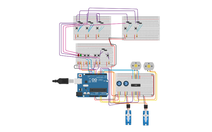 Circuit design TRABALHO - ARDUINO - CLAUDIO HENRIQUE e GABRIEL SOTELE | Tinkercad