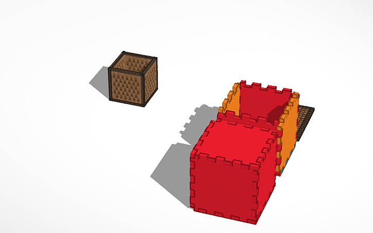 3D design Minecraft Jukebox w/ finger joints | Tinkercad