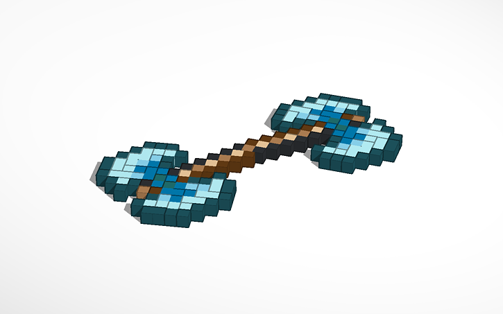 3D design Minecraft Axe - Tinkercad