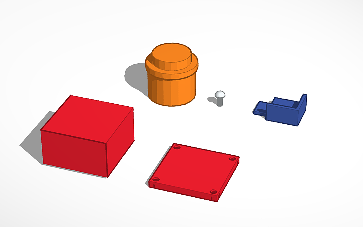 3D design Button Box - Tinkercad