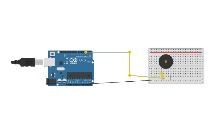 Circuit Design Prática I Piezo Tinkercad