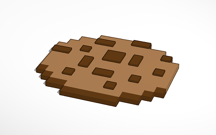 3D design Cookie pixel art - Tinkercad