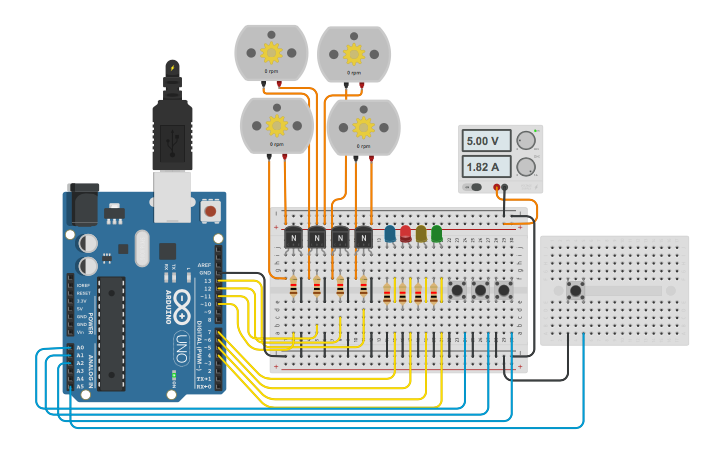 Circuit design Vending Machine - Tinkercad