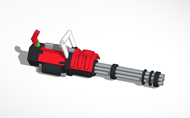 3D design Mini gun key chain - Tinkercad