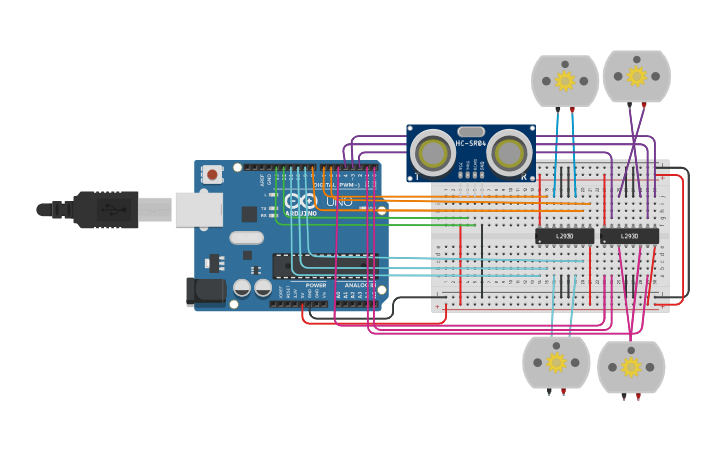 Circuit design ROBOT | Tinkercad