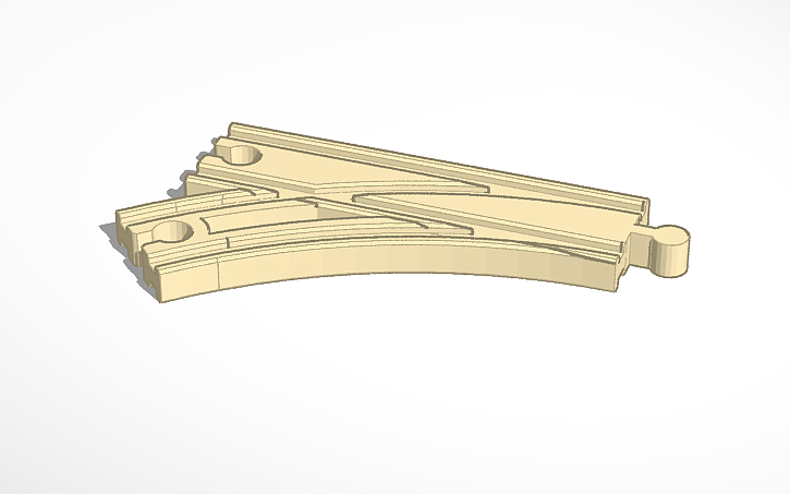3D design brio curved switching track type b - Tinkercad