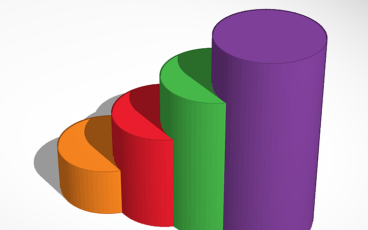 3D design tricolor - Tinkercad