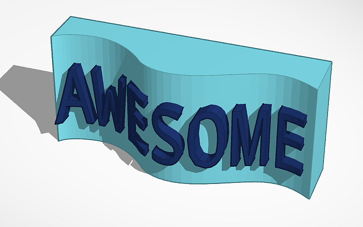 3D design Text Example from Chapter 5 - Tinkercad