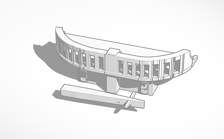3D design SS Uganda pool front - Tinkercad