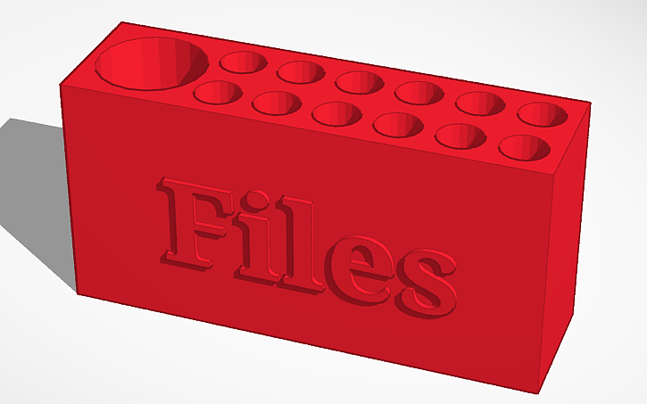 3D design Precision File Organizer - Tinkercad